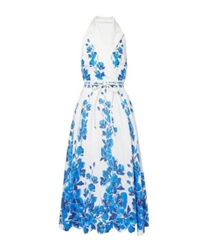 REBECCA VALLANCE Rebecca Vallance Orchid Blues Floral Midi Dress