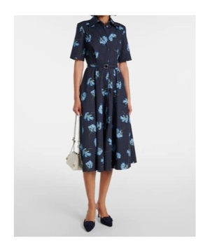 EMILIA WICKSTEAD Floral Cotton Shirt Dress
