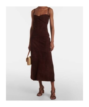 Johanna Ortiz Suede Midi Dress