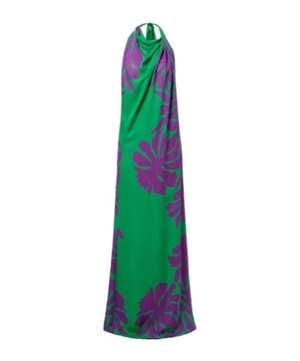 Johanna Ortiz Halterneck Printed Silk Gown - Green