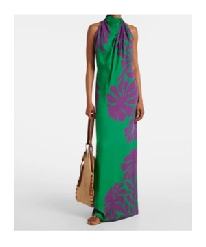 Johanna Ortiz Halterneck Printed Silk Gown