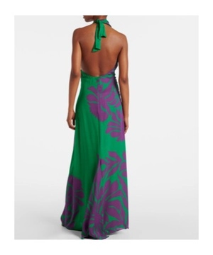 Johanna Ortiz Halterneck Printed Silk Gown