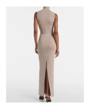 NENSI DOJAKA Gwyneth Knitted Corset Maxi Dress
