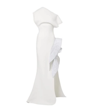 Maticevski Wishing Ruffled Asymmetric Gown