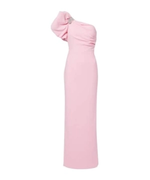 Rebecca Vallance Isabella Asymmetric Crepe Gown - Pink