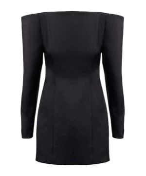 Stella McCartney Shoulderless Mini Dress - Black