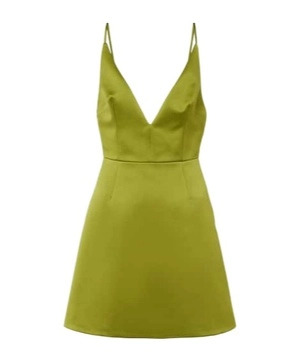 EMILIA WICKSTEAD Vero Satin Minidress - Green