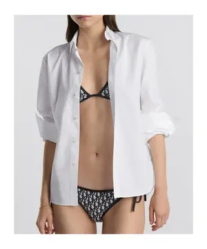Dior Graphic Print Halterneck Bikini Top
