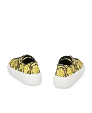Versace Greca Barocco Printed Lace-up Sneakers