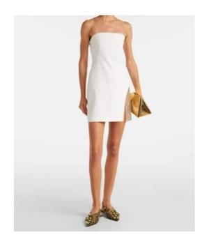 Attico Embellished Strapless Cady Minidress