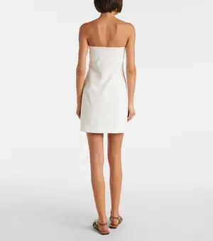 Attico Embellished Strapless Cady Minidress