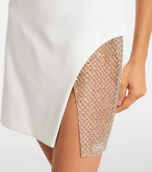 Attico Embellished Strapless Cady Minidress