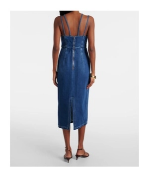 NENSI DOJAKA Denim Corset Dress