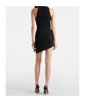David Koma Metallic Fringe Trim Midi Dress