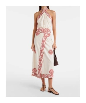 Johanna Ortiz Printed Cotton Midi Dress