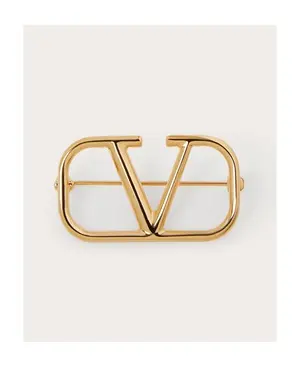 Valentino Garavani Vlogo Signature Brooch - Yellow