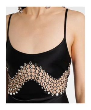 David Koma Embellished Satin Gown