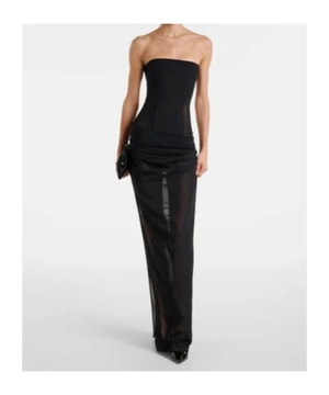 Alex Perry Sheer Strapless Corset Dress