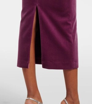 Alex Perry Strapless Velvet Midi Dress