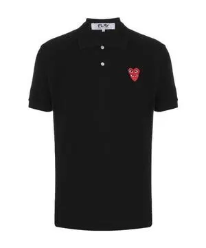 Play Comme Des Garcon Casual Polo Shirt - Black