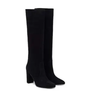GIANVITO ROSSI Suede Knee-high Boots - Black