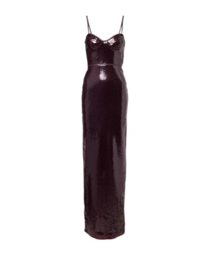 David Koma Embellished Gathered Gown - Black