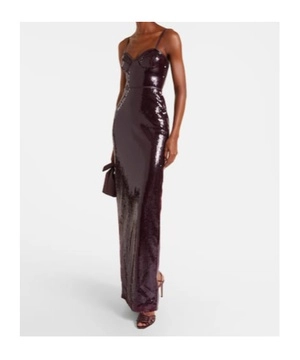 David Koma Embellished Gathered Gown