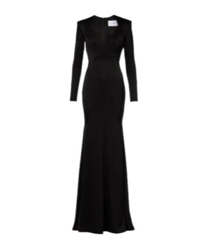 Alex Perry Satin Crepe Gown - Black
