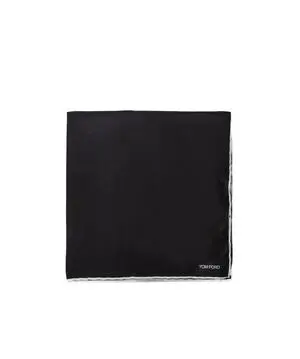 TOM FORD Embroidered Square Scarf With Logo