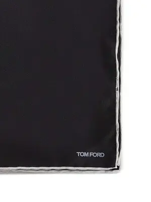 TOM FORD Embroidered Square Scarf With Logo