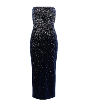 Alex Perry Embellished Velvet Midi Dress - Black