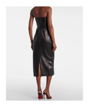 NENSI DOJAKA Leather Corset Dress