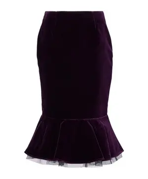 Nina Ricci Ruffled Midi Skirt - Black