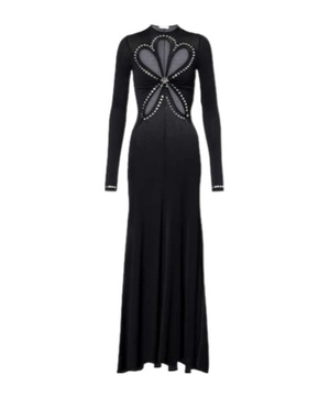 Rabanne Cutout Embellished Jersey Maxi Dress - Black