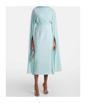 ROKSANDA Nour Draped Midi Dress - Blue