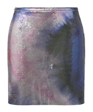 Rabanne Tie-dye Metallic Miniskirt - Gray