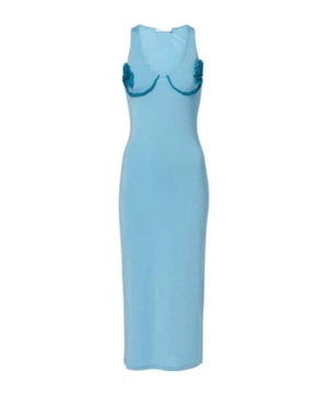 NENSI DOJAKA Cosimina Floral Appliqué Midi Dress