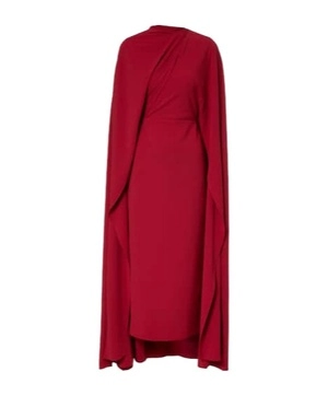 ROKSANDA Neolitsea Shawl Crepe Cocktail Dress - Red