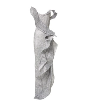 Maticevski Satellite Wave Ruffled Gown - Gray