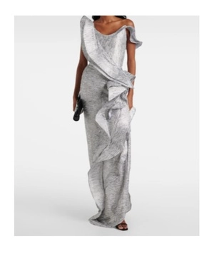 Maticevski Satellite Wave Ruffled Gown