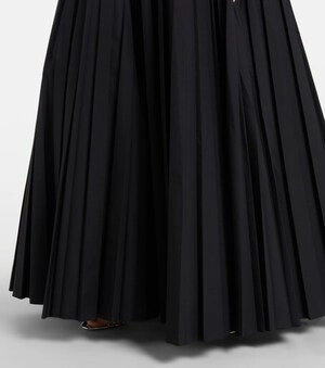 Giambattista Valli Ruched Pleated Cotton Gown