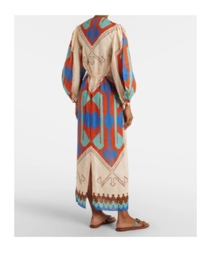 Johanna Ortiz Printed Linen Midi Dress