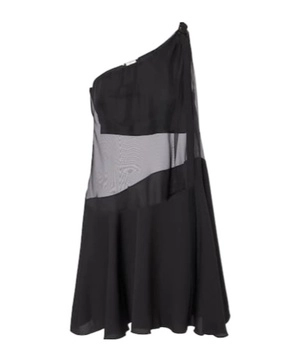 NENSI DOJAKA Daphne One-shoulder Minidress - Black