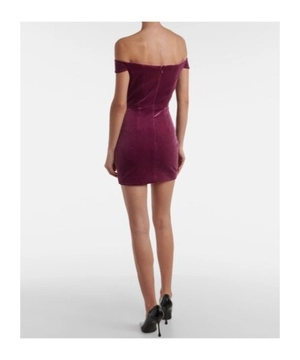 Alex Perry Off-shoulder Velvet Corset Dress
