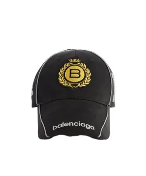 Balenciaga Naval Crest Cap - Black