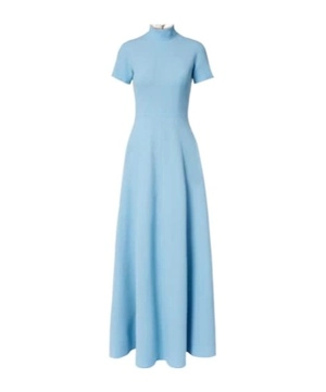 EMILIA WICKSTEAD Malinda Wool Crêpe Gown - Blue