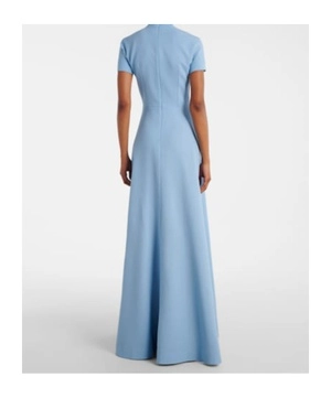 EMILIA WICKSTEAD Malinda Wool Crêpe Gown - Blue
