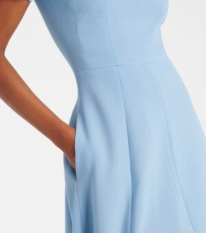EMILIA WICKSTEAD Malinda Wool Crêpe Gown - Blue