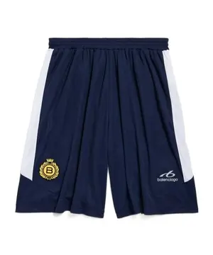 Balenciaga Soccer Baggy Shorts - Navy
