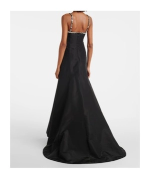 Monique Lhuillier Embellished Silk Gown